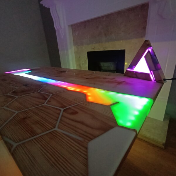 Led Resin Table - Etsy
