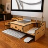 Laser Cut Computer Monitor Riser Desk Table Laptop Stand Shelf With ...