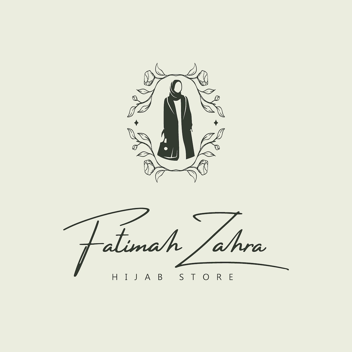 Hijab Store Logo, Elegant Hijab & Abaya Store Logo Design - Muslim ...