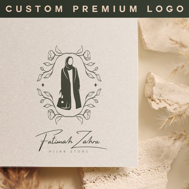 Hijab Store Logo, Elegant Hijab & Abaya Store Logo Design - Muslim ...