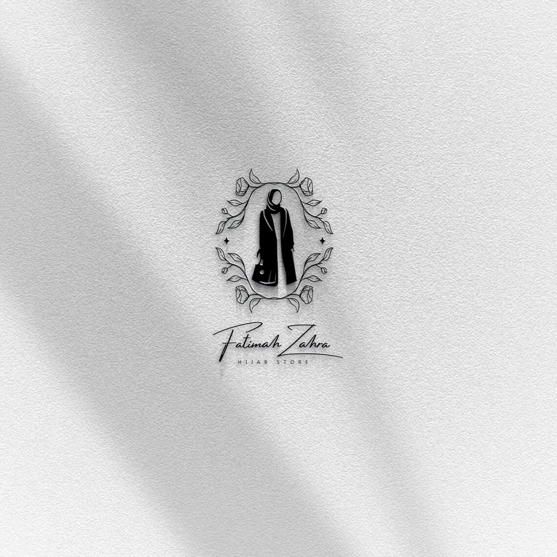 Hijab Store Logo, Elegant Hijab & Abaya Store Logo Design - Muslim ...