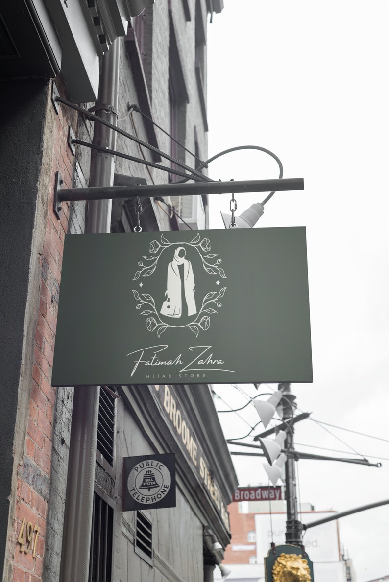 Hijab Store Logo, Elegant Hijab & Abaya Store Logo Design - Muslim ...