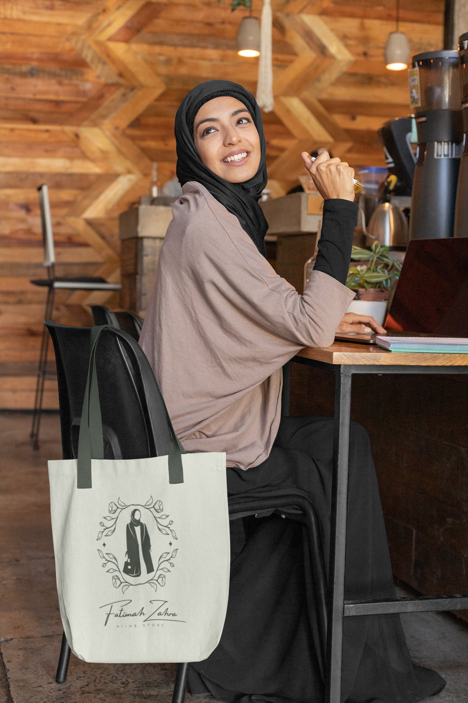 Hijab Store Logo, Elegant Hijab & Abaya Store Logo Design - Muslim ...