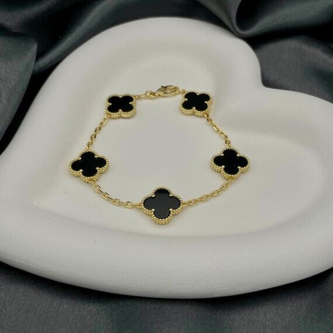 Van Cleef Inspired Clover Bracelet Dainty Clover VCA Bracelet - Etsy