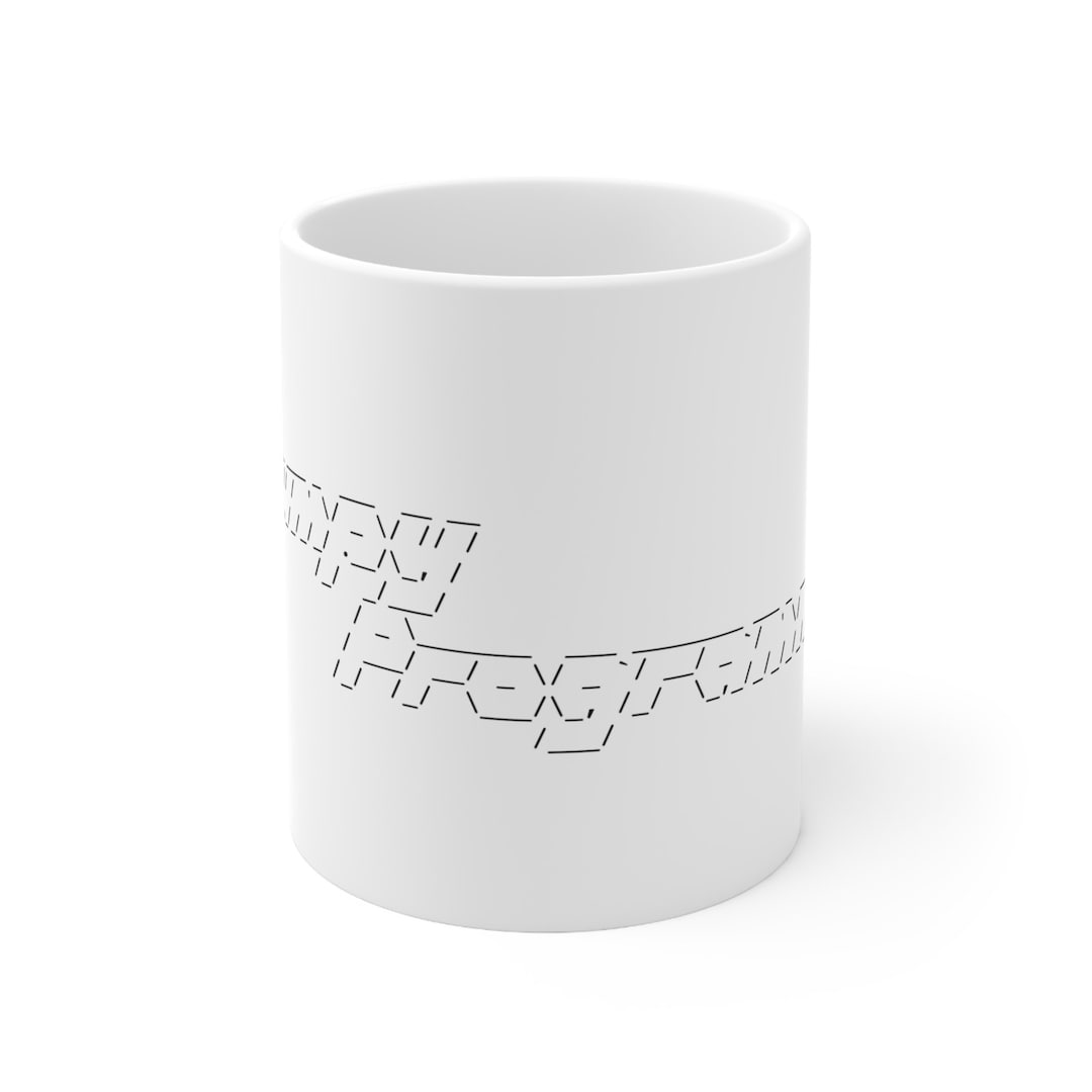 Grumpy Programmer White Mug Ascii Art - Etsy