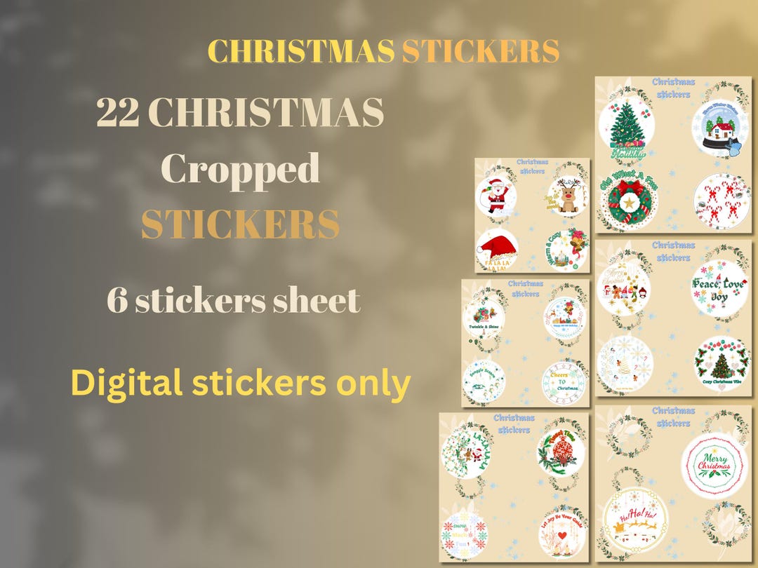 Digital Christmas Stickers - Etsy