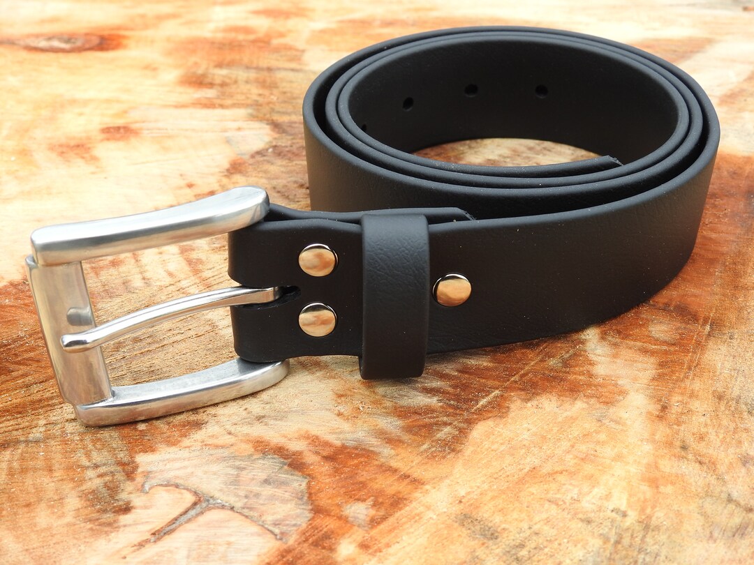 Mens Work Belt / Black Belt / Vegan Leather Belt / Biothane Belt ...