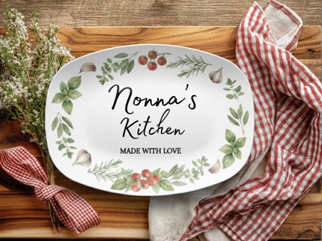 Personalized Kitchen Platter Custom Grandma Gift Family Name Plate - Etsy