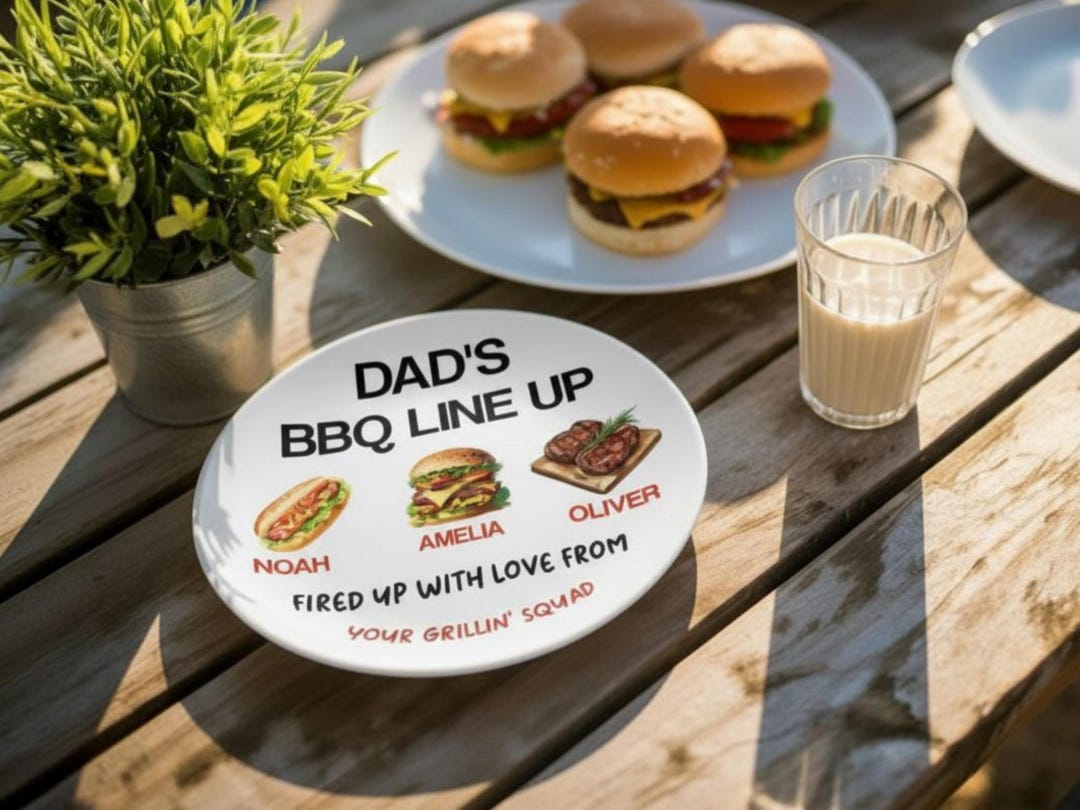 Dad BBQ Plate Personalized Grill Gift for Father’s Day, Cookouts, or ...