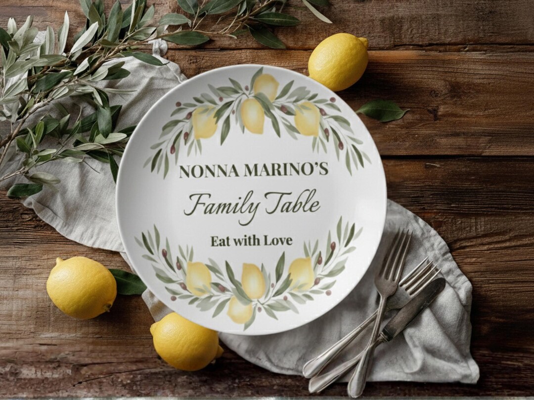 Grandma Plate Personalized Family Name Custom Kitchen Gift - Etsy