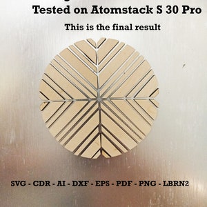 Round Herringbone SVG File - Laser Cut and Engrave Template - Circle ...