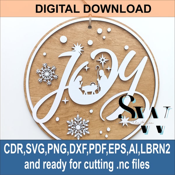 Joy Snowflake Svg - Etsy