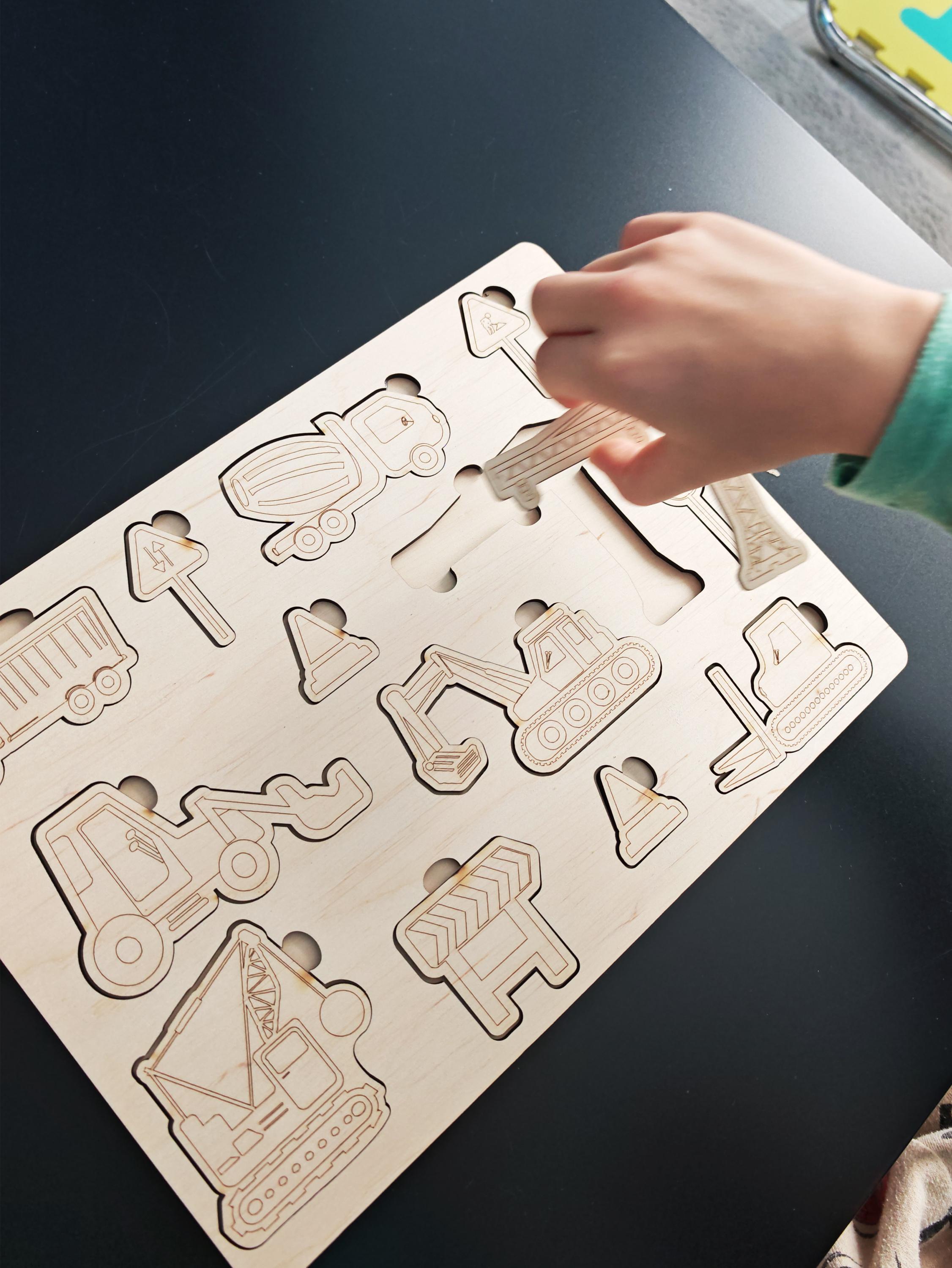 Construction Vehicle Puzzle SVG DXF Laser Cut File | Digital Download ...