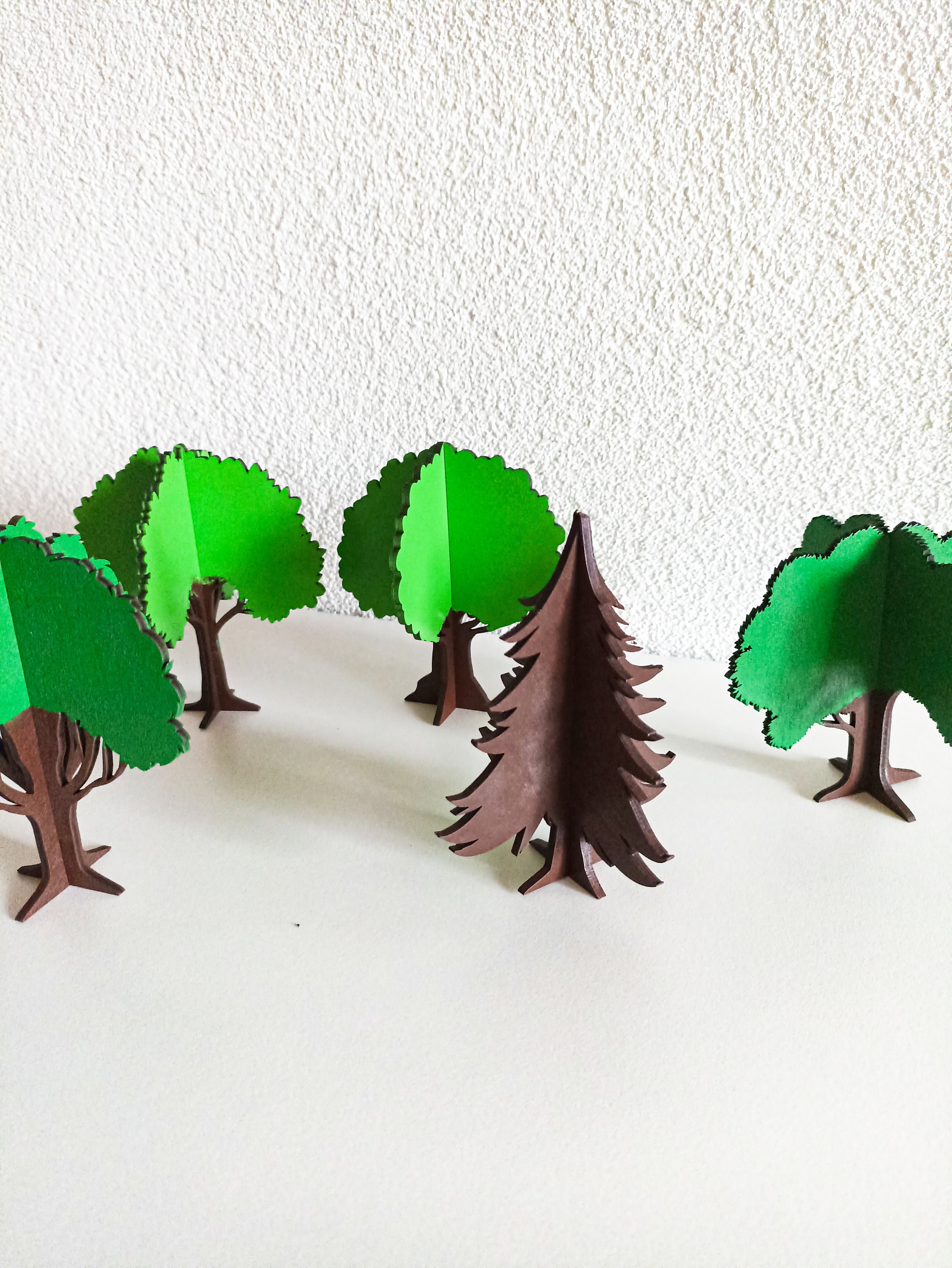 3D Free Standing Laser Cut Trees, 6 Bundle Designs Template for Cutting ...