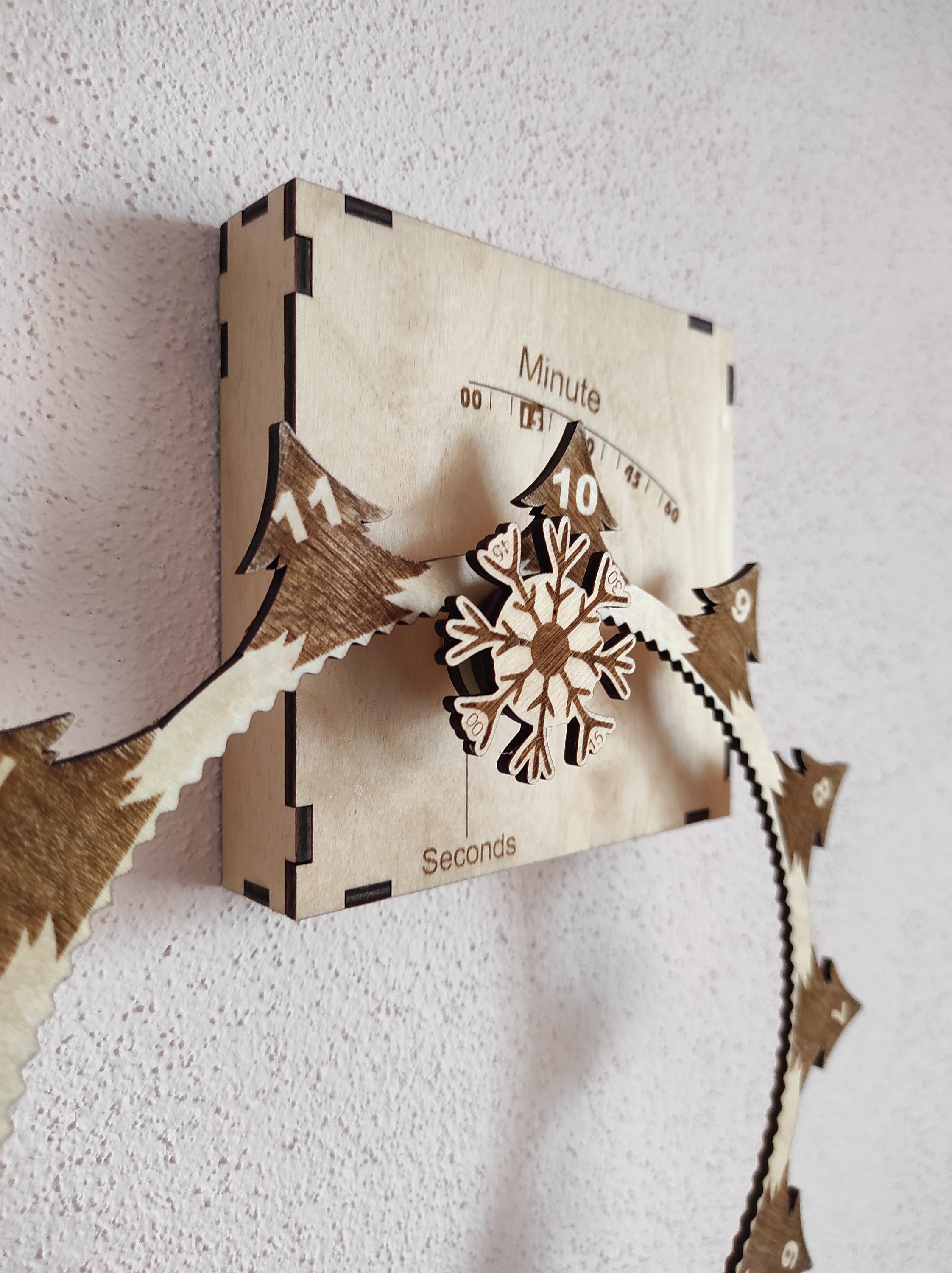 Laser Cut Gear Wall Clock Digital File, 3 Different Styles Winter ...