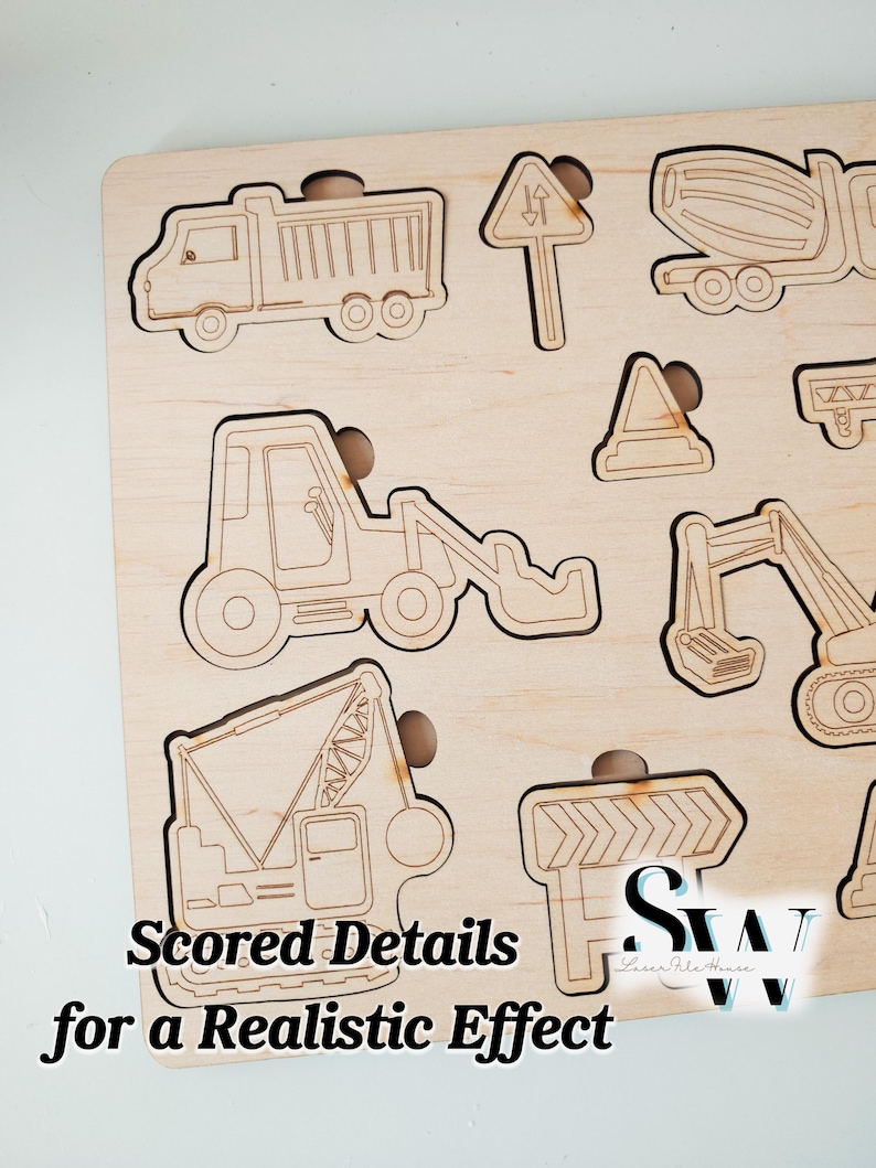Construction Vehicle Puzzle SVG DXF Laser Cut File | Digital Download ...