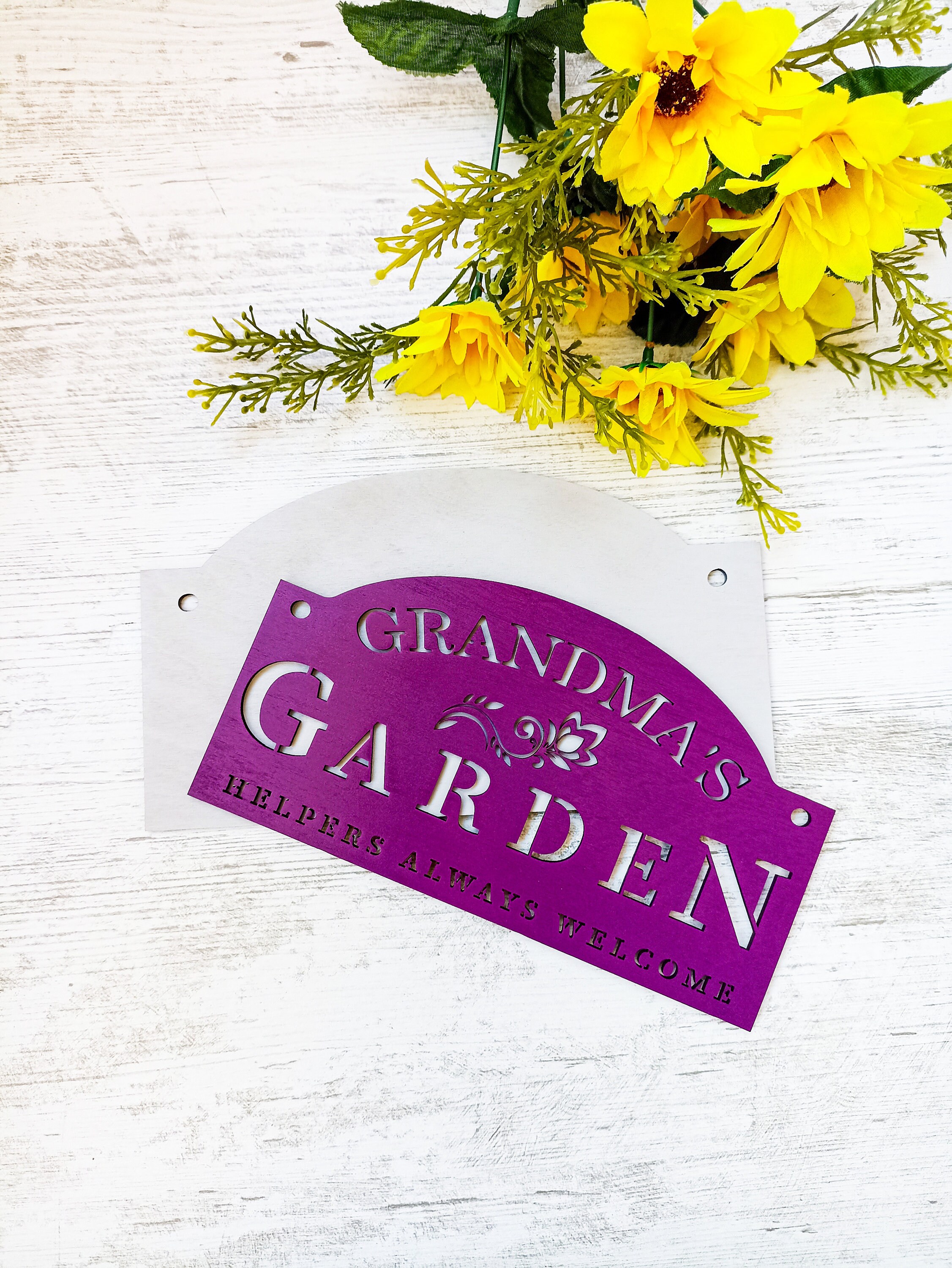 Lightburn Ready to Cut Grandma's Garden Sign, Digital Download SVG File ...