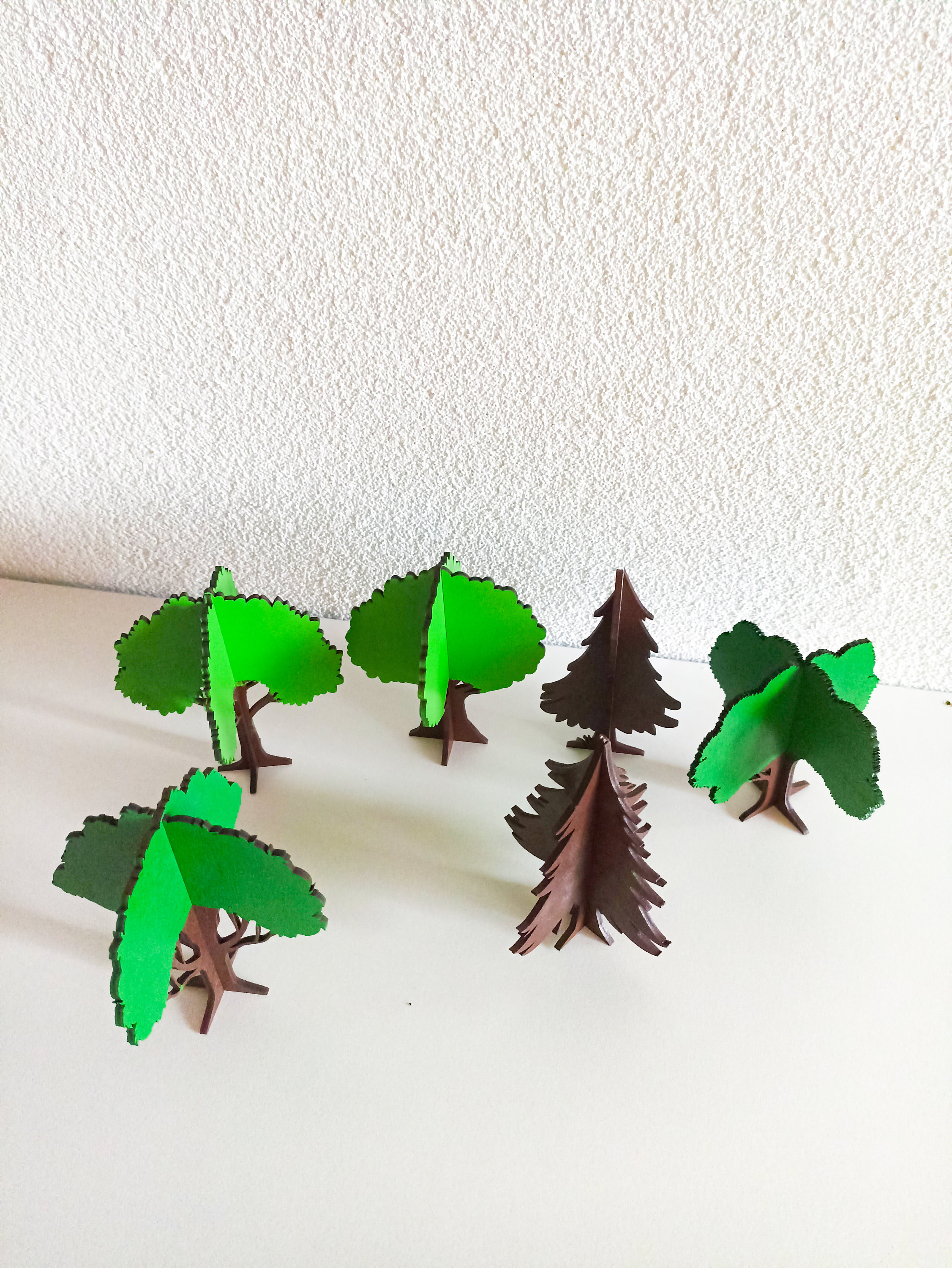 3D Free Standing Laser Cut Trees, 6 Bundle Designs Template for Cutting ...