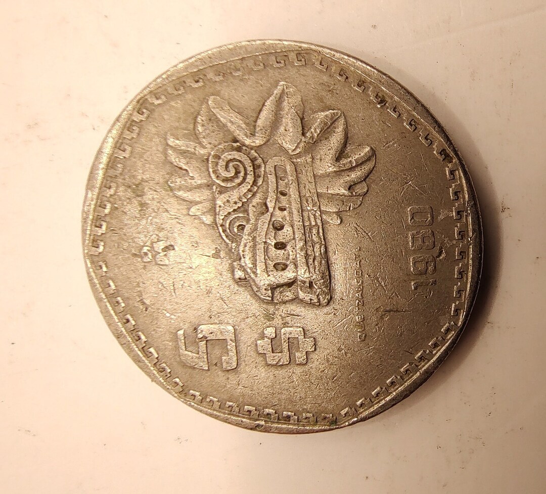 5 Pesos 1980 Mexico Coin - Etsy