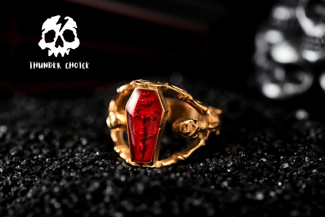 Coffin Mummy Ring for Her, a Gothic Witch Delicate Ring for Ladies, a ...
