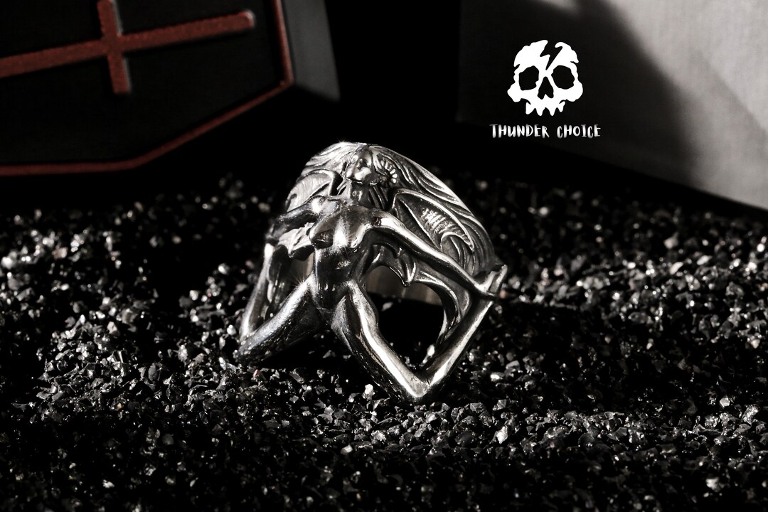 Demon Rings, Vintage Gothic Men's Rings, Unique Demon Power Rings, Punk ...