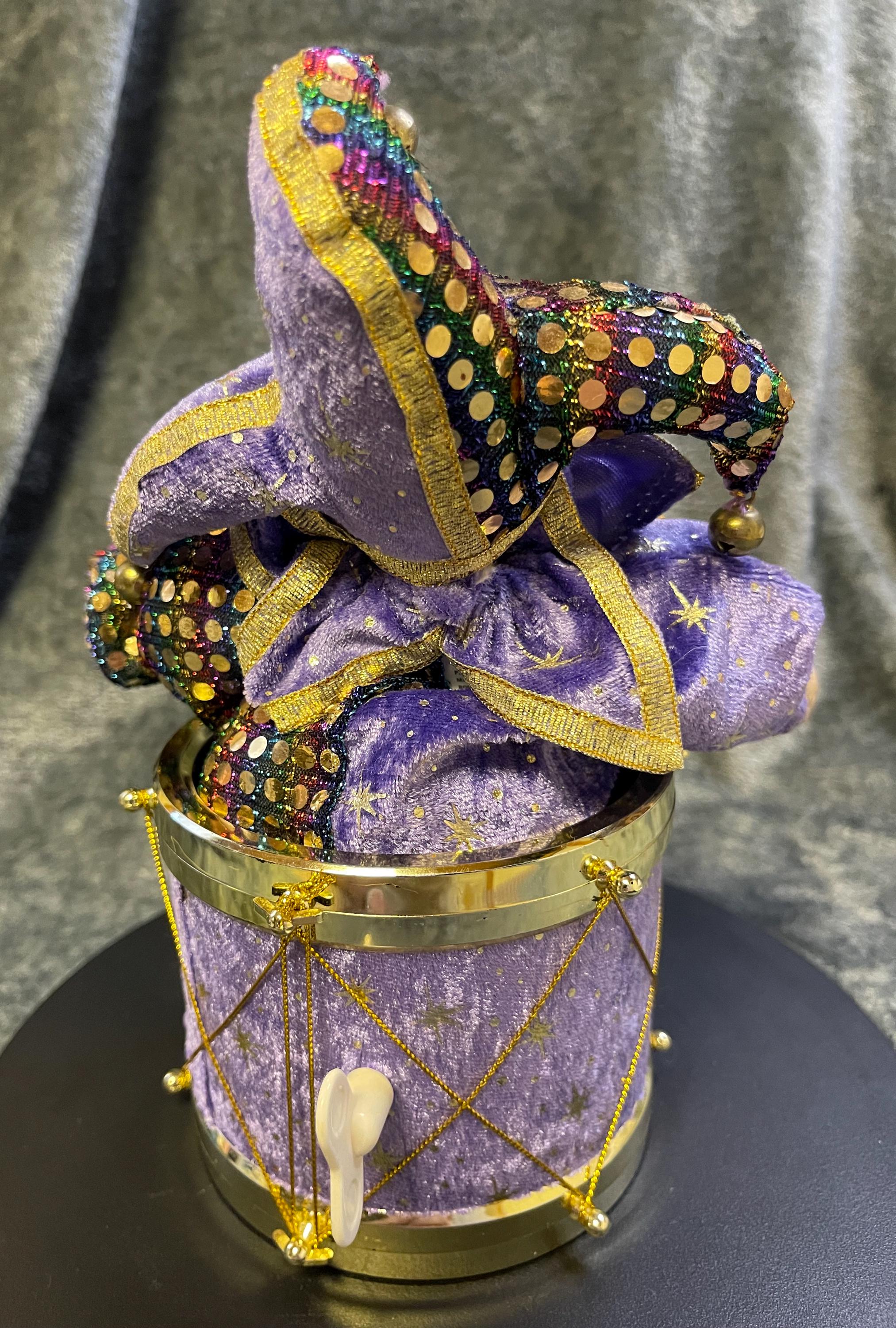 Vintage Porcelain Animated Jester Doll in Drum Plays frère Jacques - Etsy