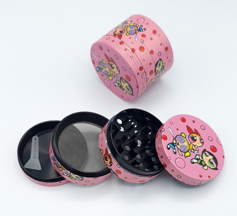 Powerpuff Gals Baby Pink Grinder 50mm Stoner Girls Gift - Etsy