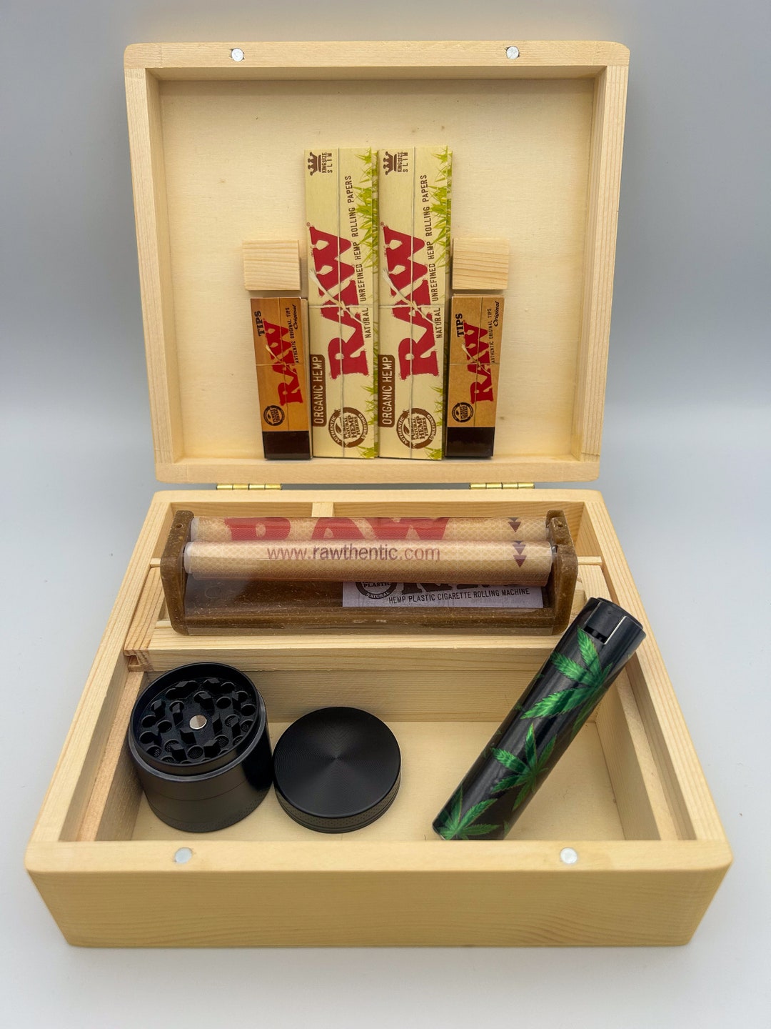 Large Wooden Rolling Box Gift Set - Etsy