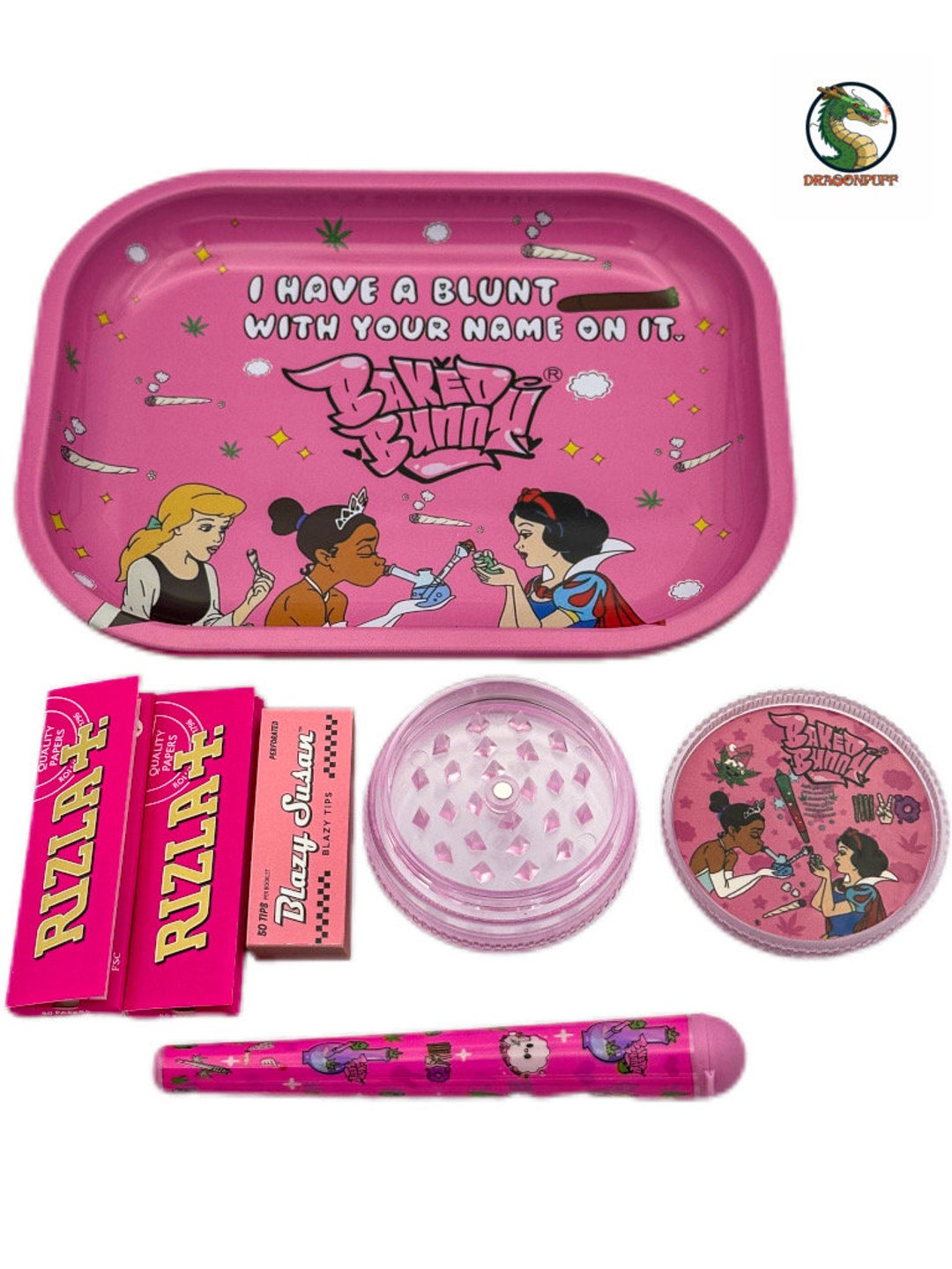 Pink Rolling Essential Kit Pink Grinder Pink Doob Tube Pink Rolling ...