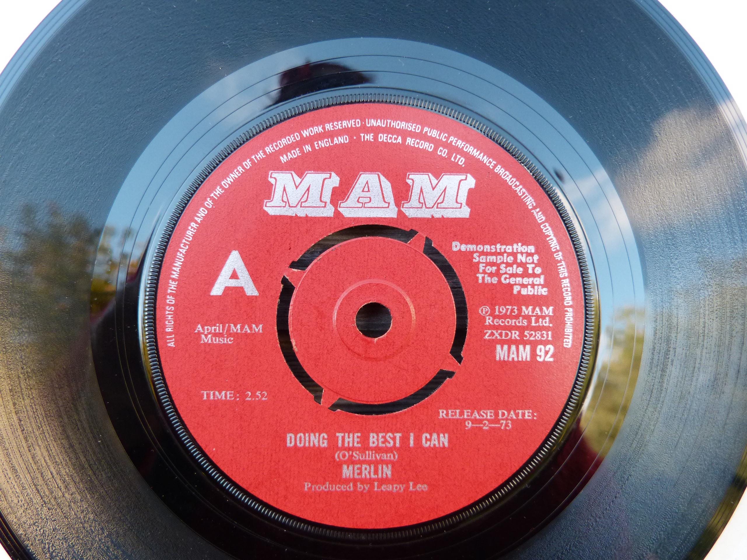 1973 Original Vinyle Record Merlin/doing the Best I Can /pop Rock UK - Etsy