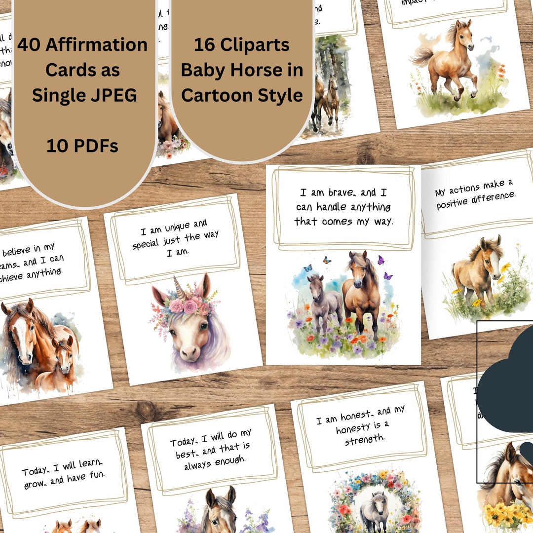 40 Affirmation Cards for Kids Mindfulness Cards Strong Thoughts for ...