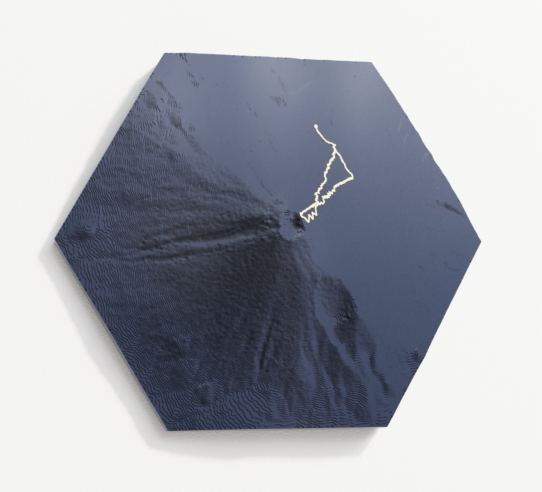 Mount Fuji Yoshida Trail 3D Printed Topographic Map Relief Wall Art ...