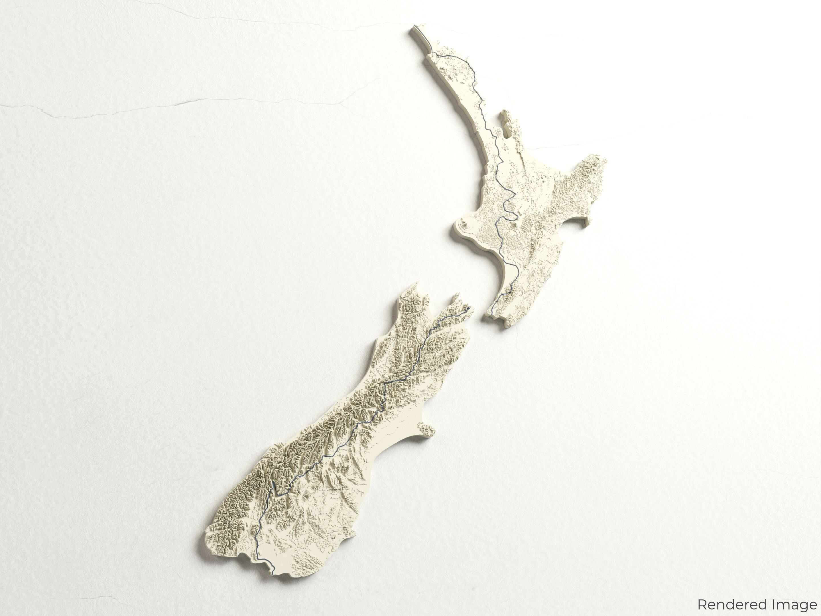 Te Araroa Trail 3D Map | Trail Map Wall Art | New Zealand Aotearoa ...