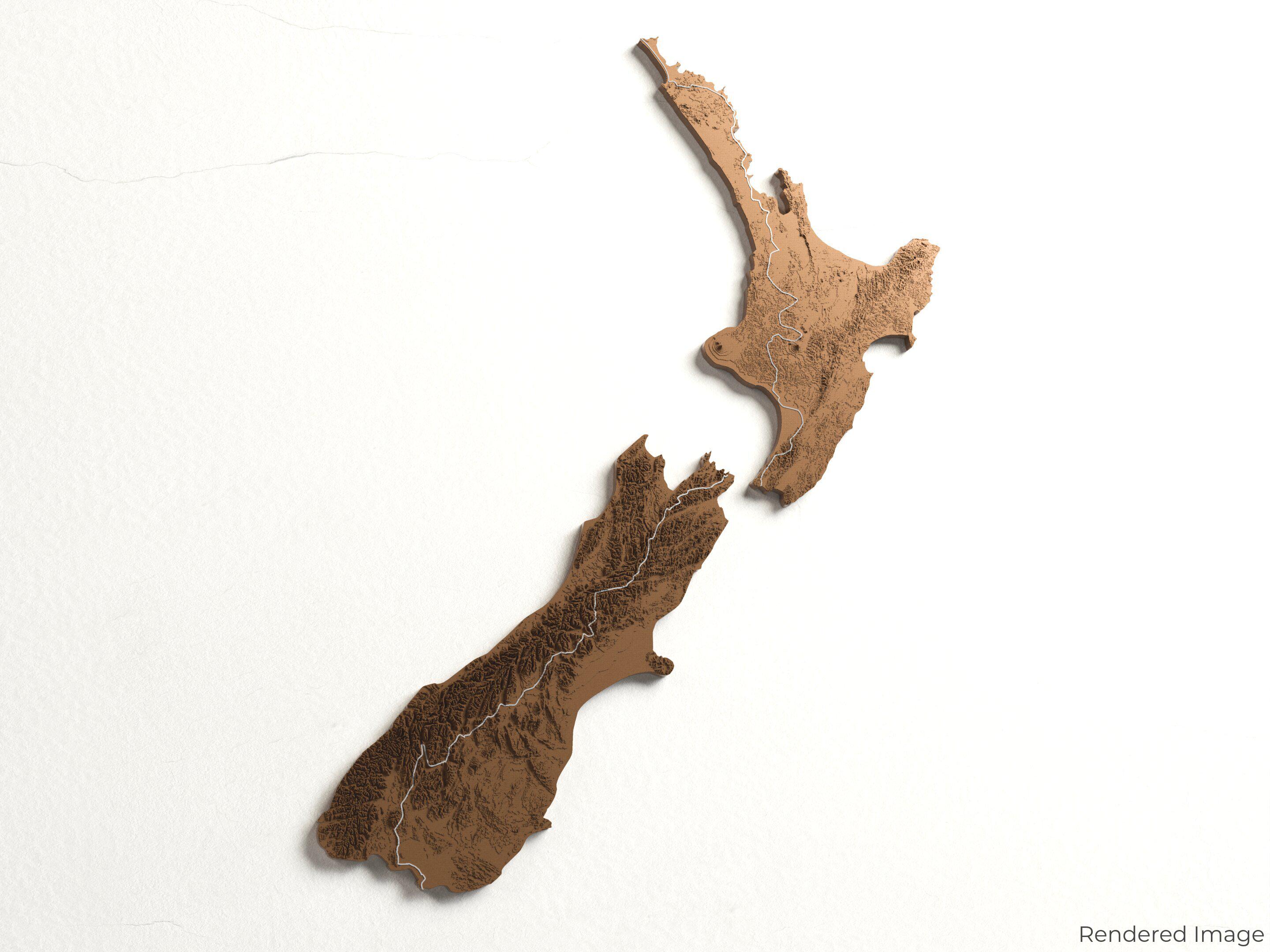 Te Araroa Trail 3D Map | Trail Map Wall Art | New Zealand Aotearoa ...
