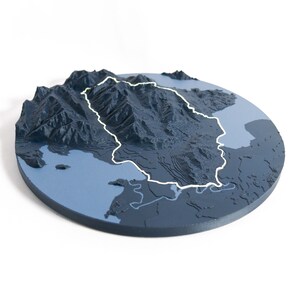 Kepler Track 3D Map, Hiking Trail Map Wall Art, Fiordland National Park ...
