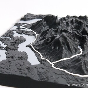 Iceberg Lake Trail 3D Map | Topographic Hiking Wall Art | Glacier ...