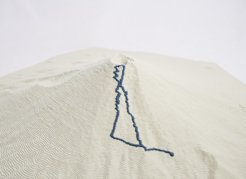 Mount Fuji Yoshida Trail 3D Printed Topographic Map Relief Wall Art ...