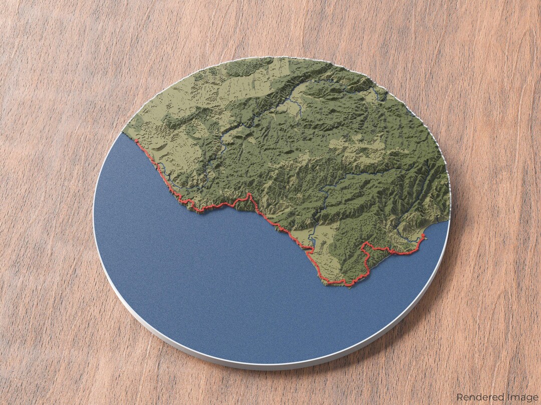 Great Ocean Walk 3D Map Australia Coastal Hiking Wall Art Great Ocean ...