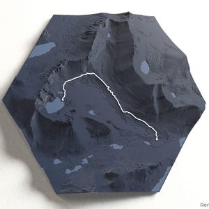 Iceberg Lake Trail 3D Map | Topographic Hiking Wall Art | Glacier ...