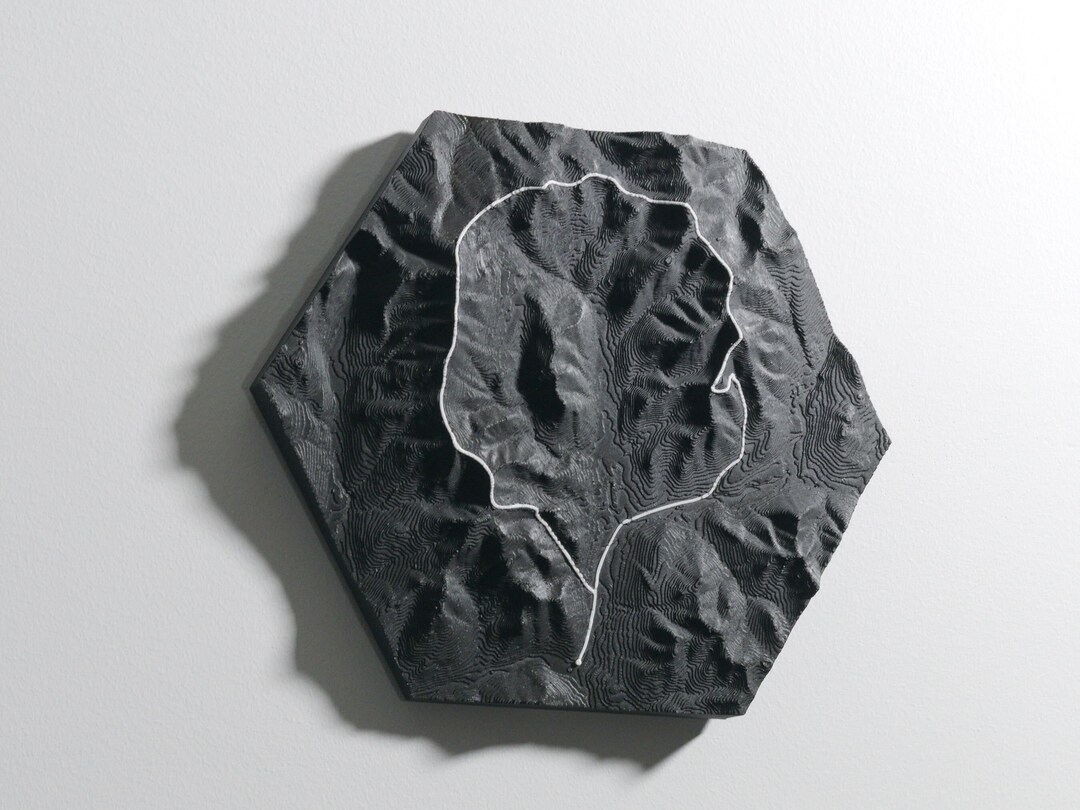 Pemi Loop 3D Map, Minimalist Hiking Trail Map Wall Art, Pemigewasset ...