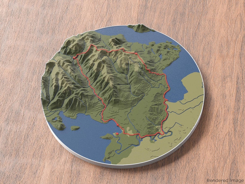 Kepler Track 3D Map, Hiking Trail Map Wall Art, Fiordland National Park ...