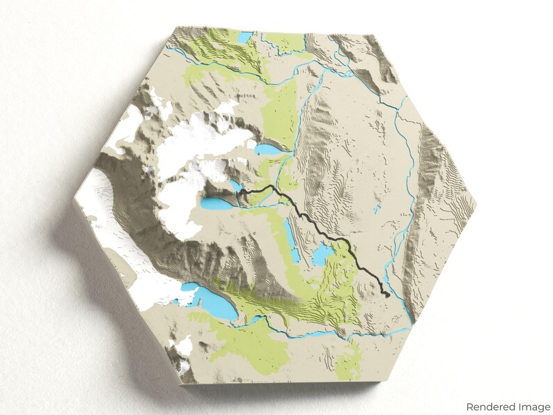Laguna De Los Tres 3D Map | Mount Fitz Roy Patagonia | Argentina Trail ...