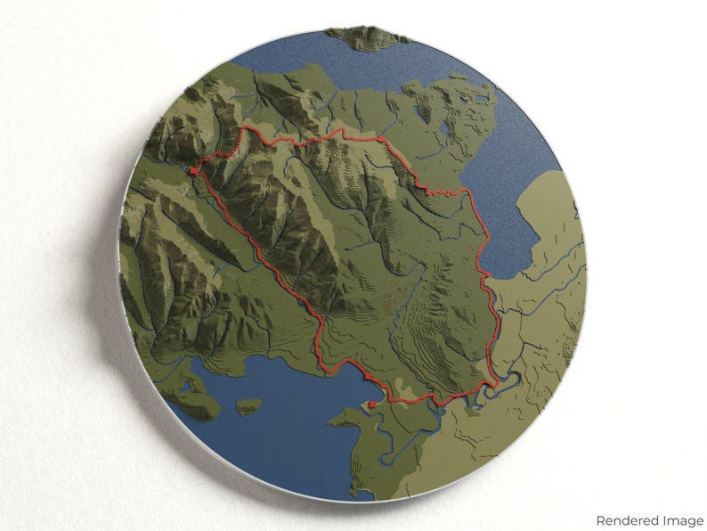 Kepler Track 3D Map | Hiking Trail Map Wall Art | Fiordland National ...