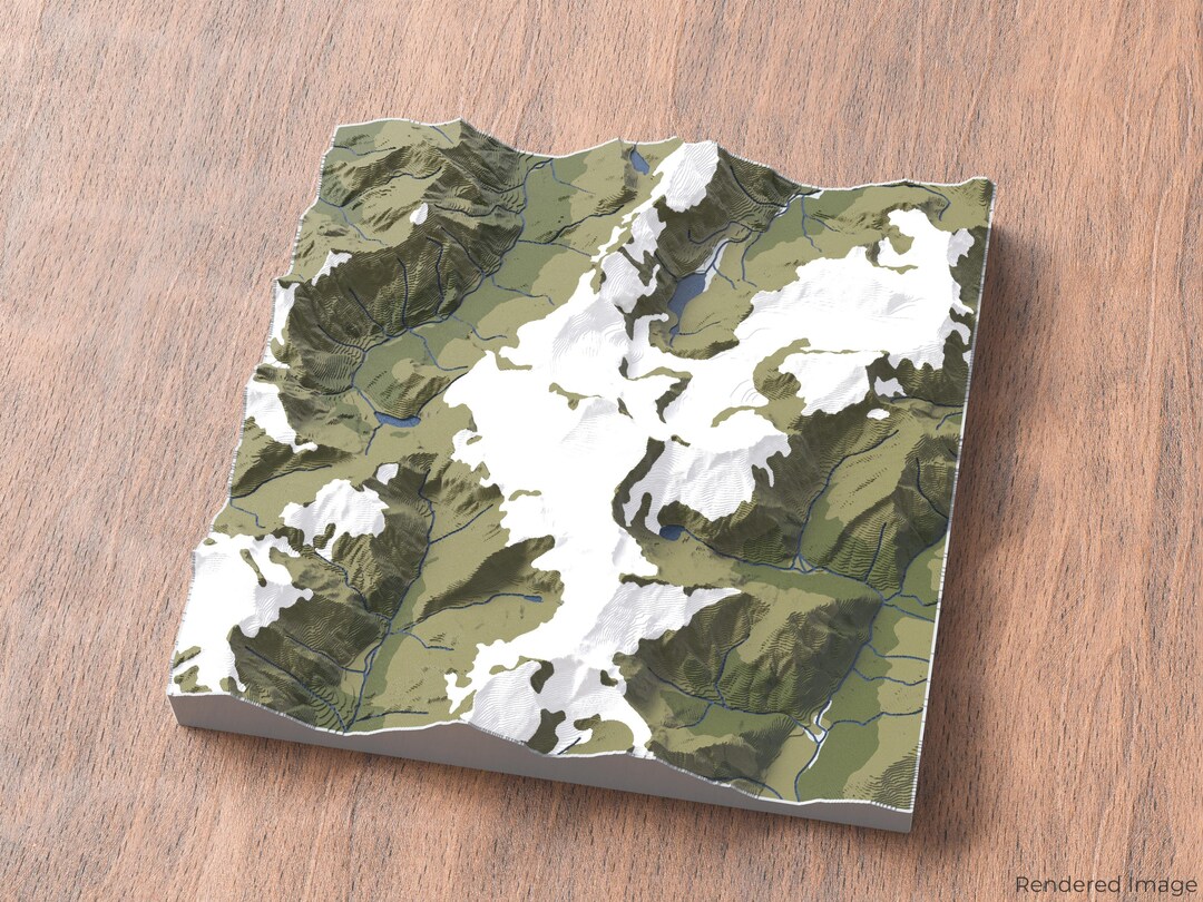 Mount Aspiring / Tititea 3D Map | Mount Aspiring National Park | Wānaka ...