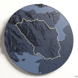 Kepler Track 3D Map, Hiking Trail Map Wall Art, Fiordland National Park ...