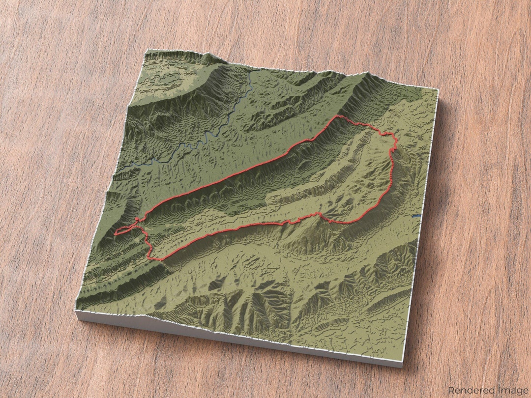 Virginia's Triple Crown Loop 3D Map | Appalachian Mountains Virginia ...