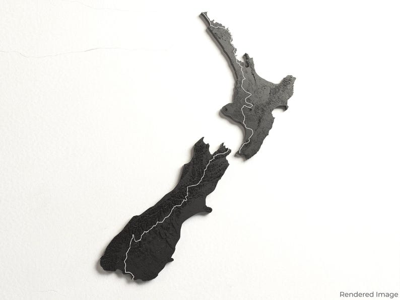 Te Araroa Trail 3D Map | Trail Map Wall Art | New Zealand Aotearoa ...