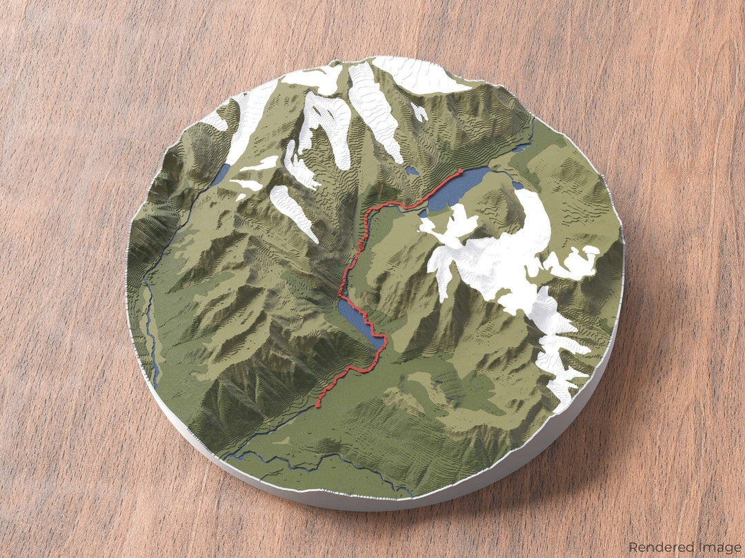 Berg Lake Trail 3D Map | Mount Robson Provincial Park | Hiking Trail ...
