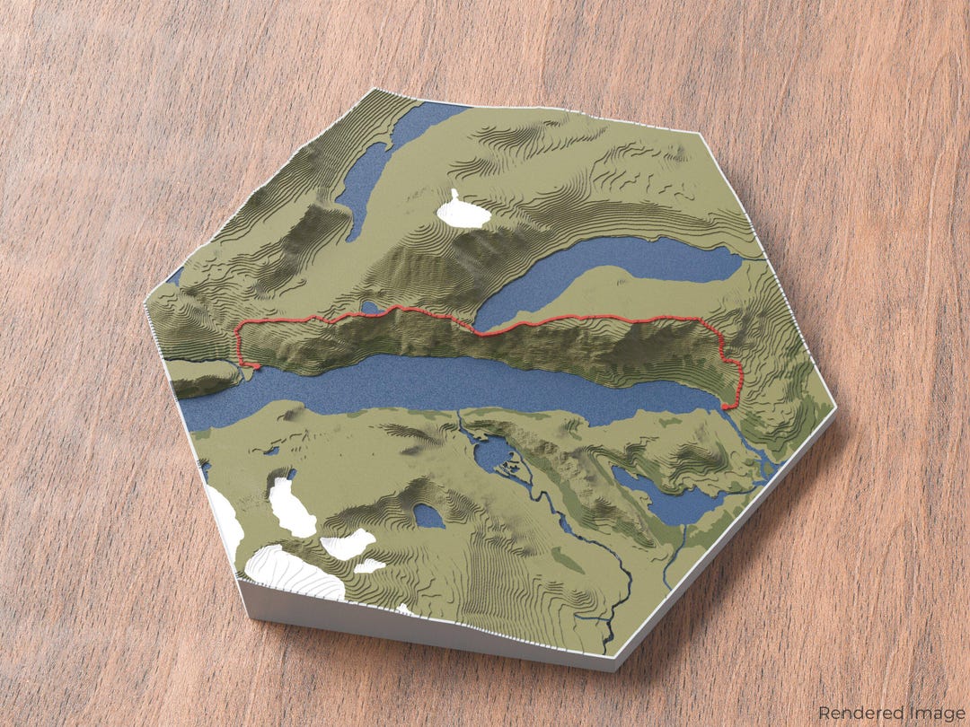 Besseggen Ridge 3D Map | Jotunheimen National Park Norway | Hiking ...