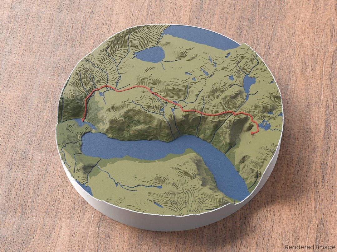 Trolltunga 3D Map | Hiking Trail Map Art | Ullensvang Vestland County ...